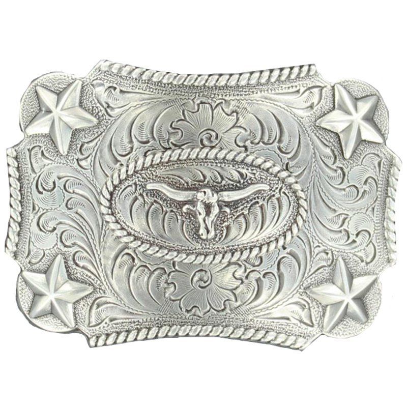 Kids Silver Longhorn Buckle