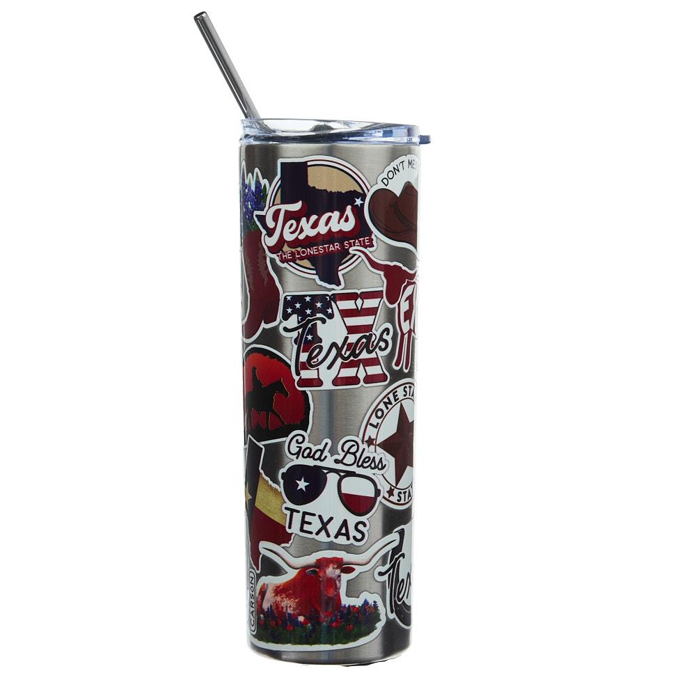 Carson Gifts Texas 23oz Stainless Steel with Straw Tumbler