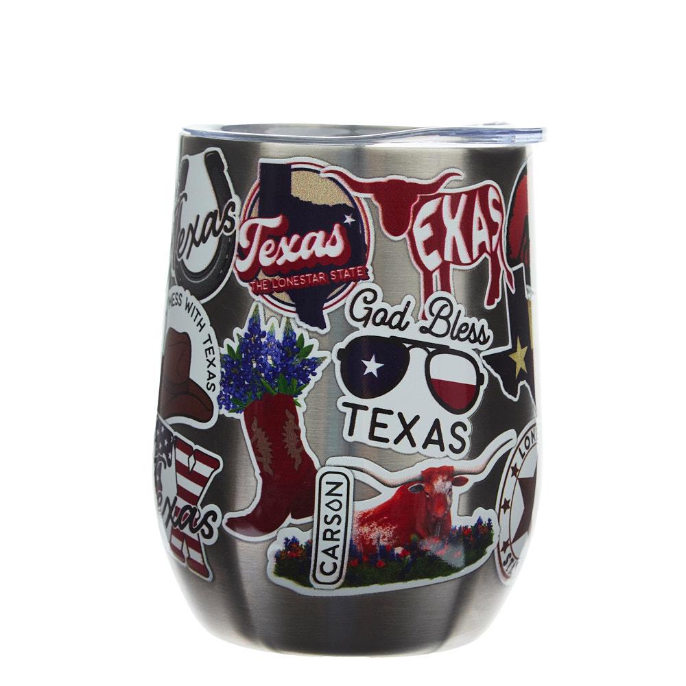 Carson Gifts Texas 12oz Stainless Steel Wine Tumbler