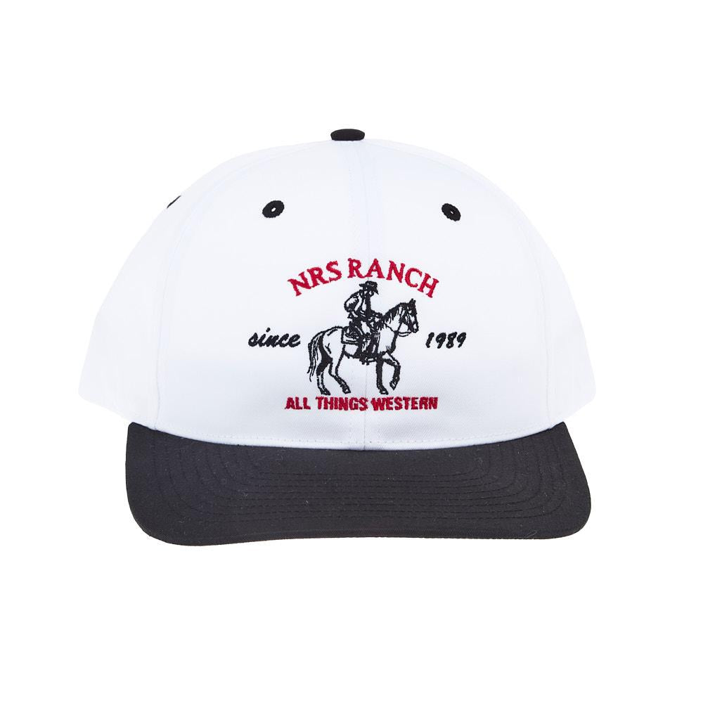 NRS White & Black Embroidered Cowboy Cap
