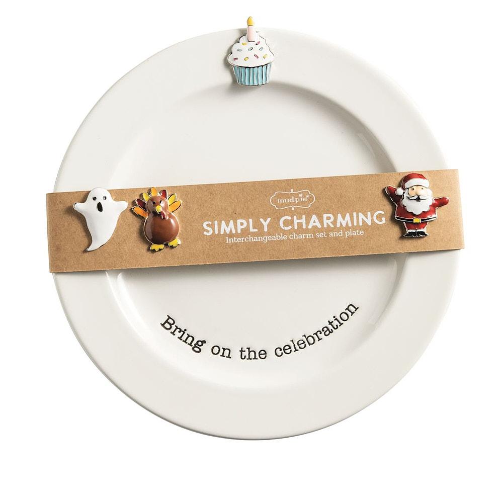 Mud Pie Simply Charming Holiday Plate Set