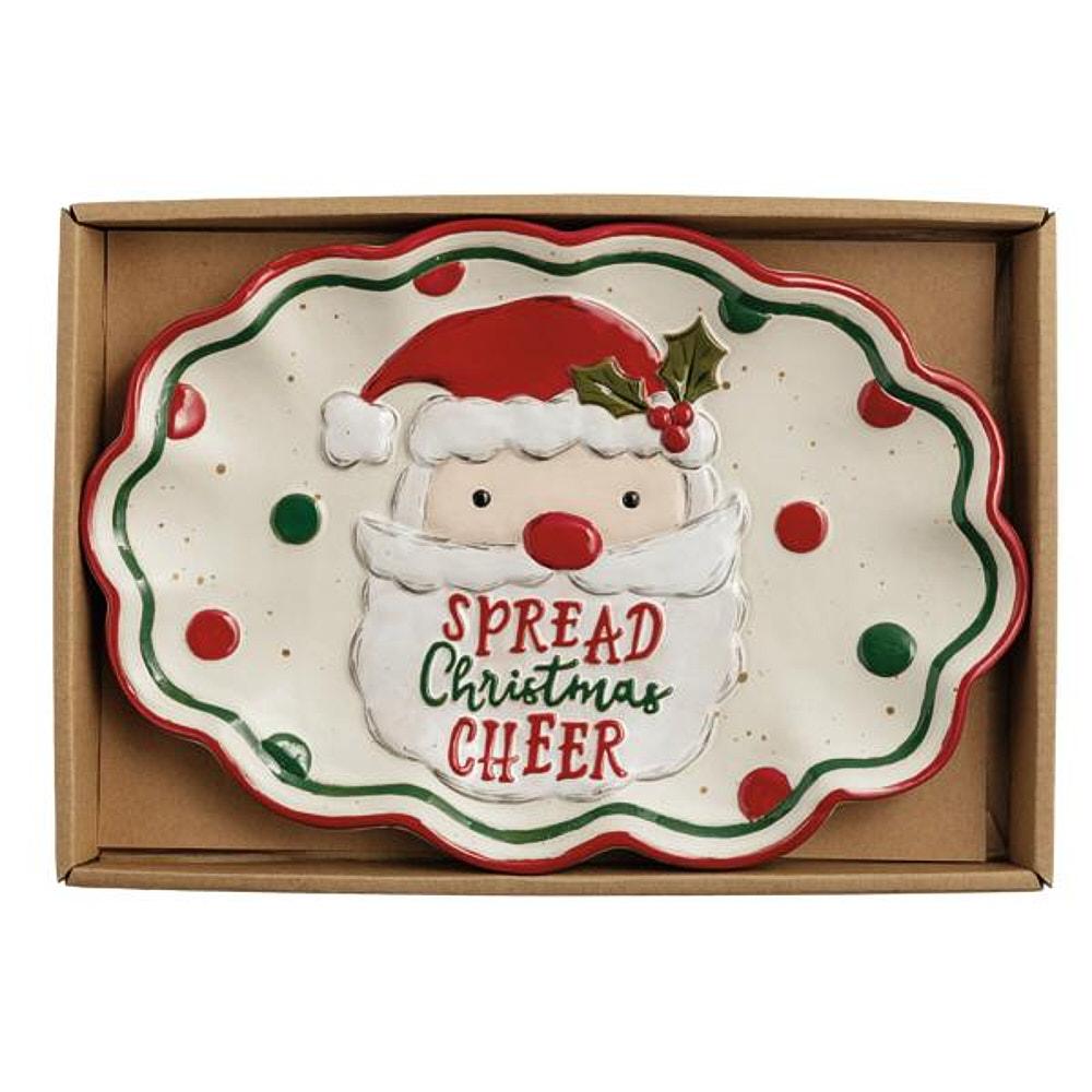 Mud Pie Santa Farm Christmas Sentiment Tray