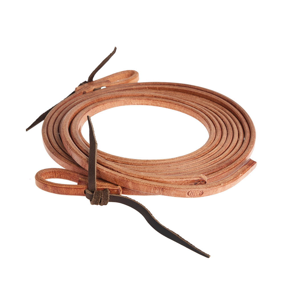 NRS Tack Hand Rubbed 3/8in x 8ft Split Reins