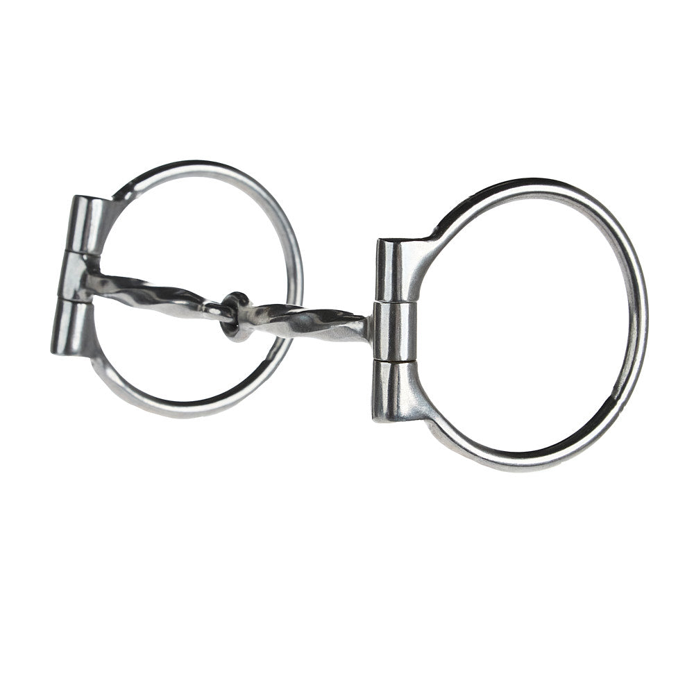 NRS Chrome Steel D-Ring Square Twist Snaffle Bit