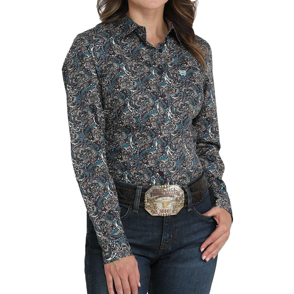 Cinch Women's Paisley Print Button Shirt