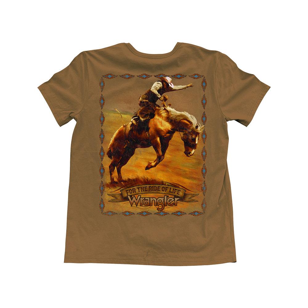 Wrangler Men's Tobacco Brown Logo Tee Shirt