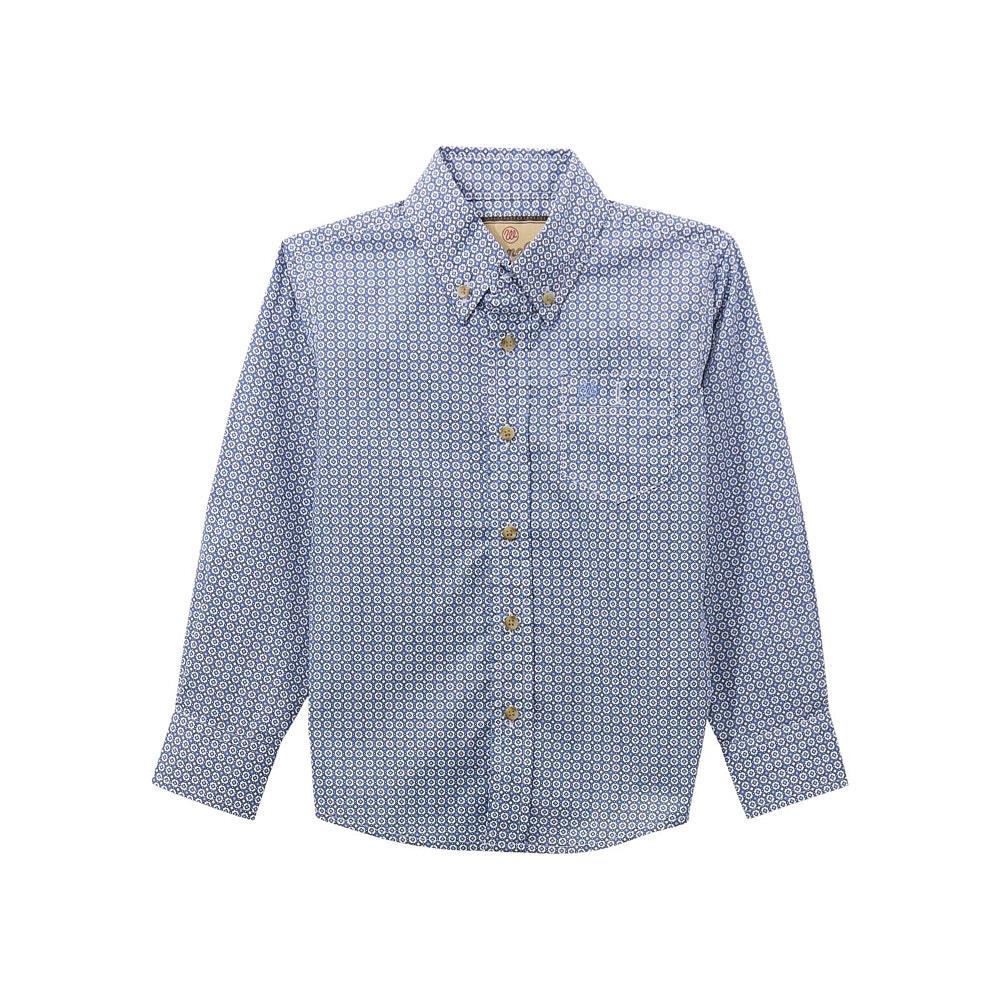 Wrangler Boy's Classic Blue Print Shirt