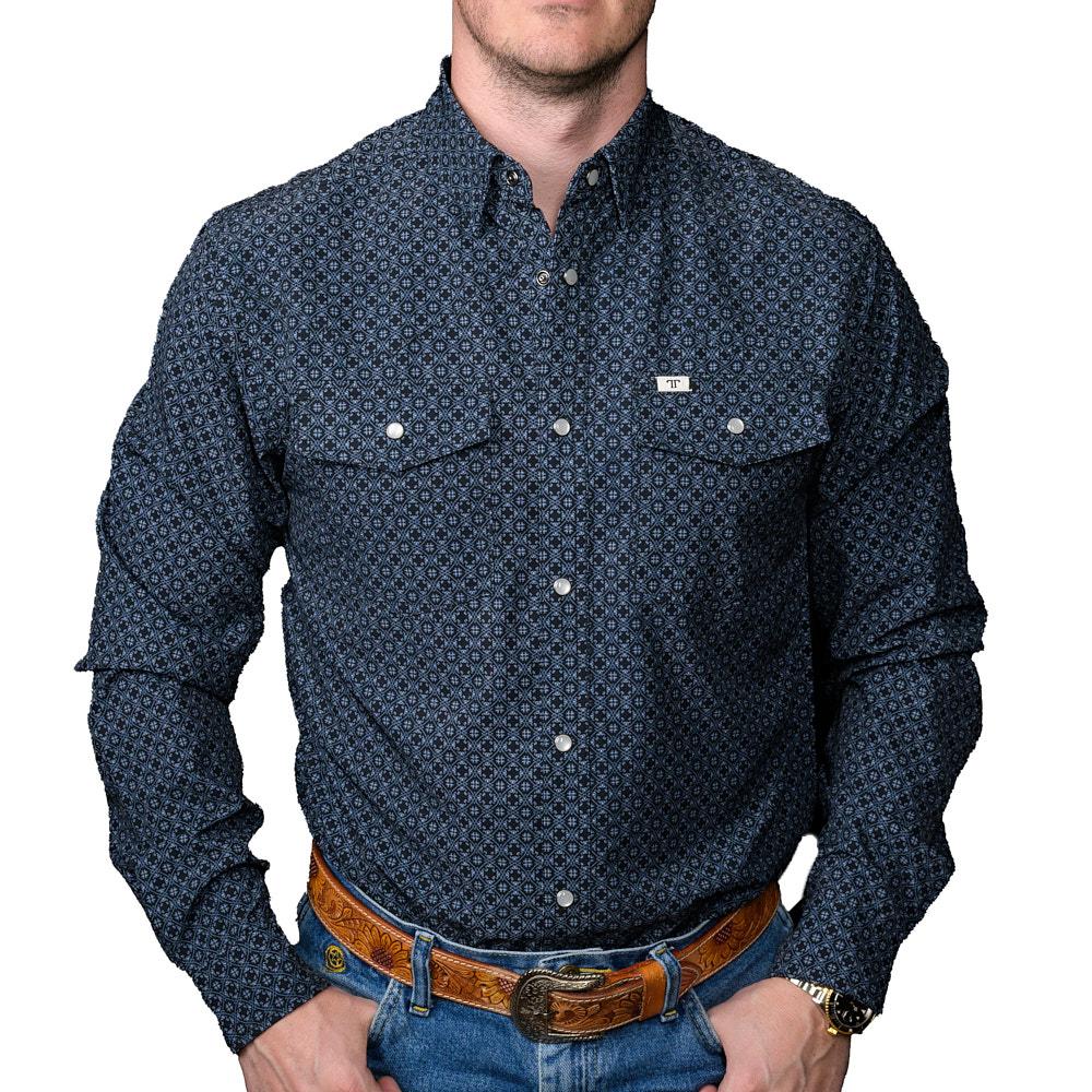 Ferrell Brands Inc Men's Silas Black Long Sleeve Shirt