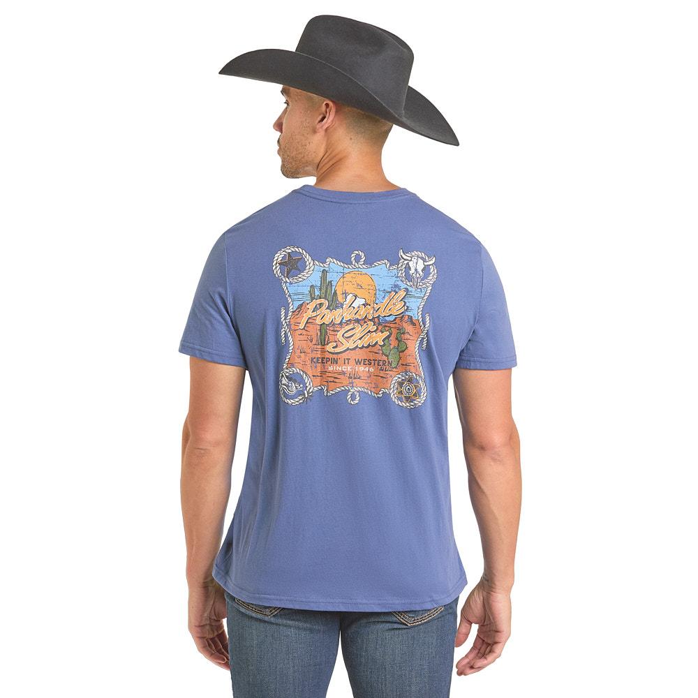 Panhandle Men's Indigo Pocket Tee Shirt