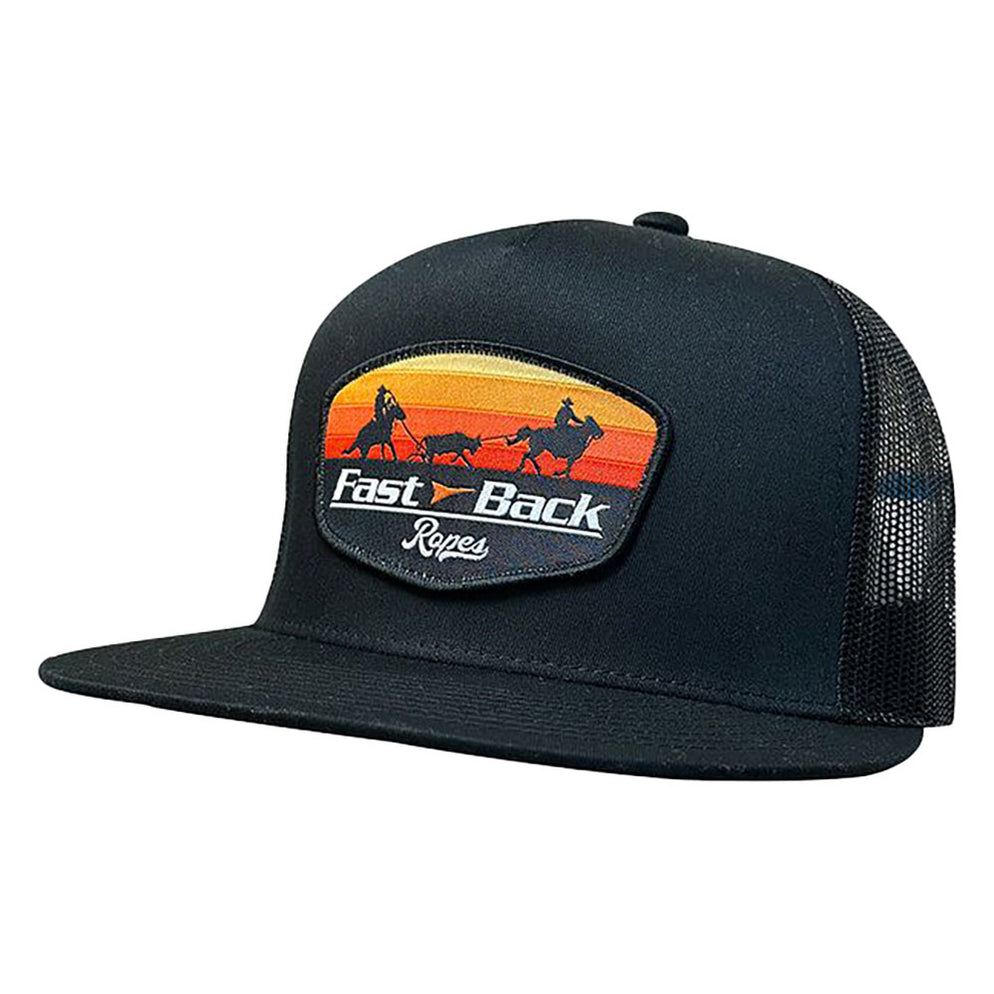 Fast Back Black r Logo Patch Cap