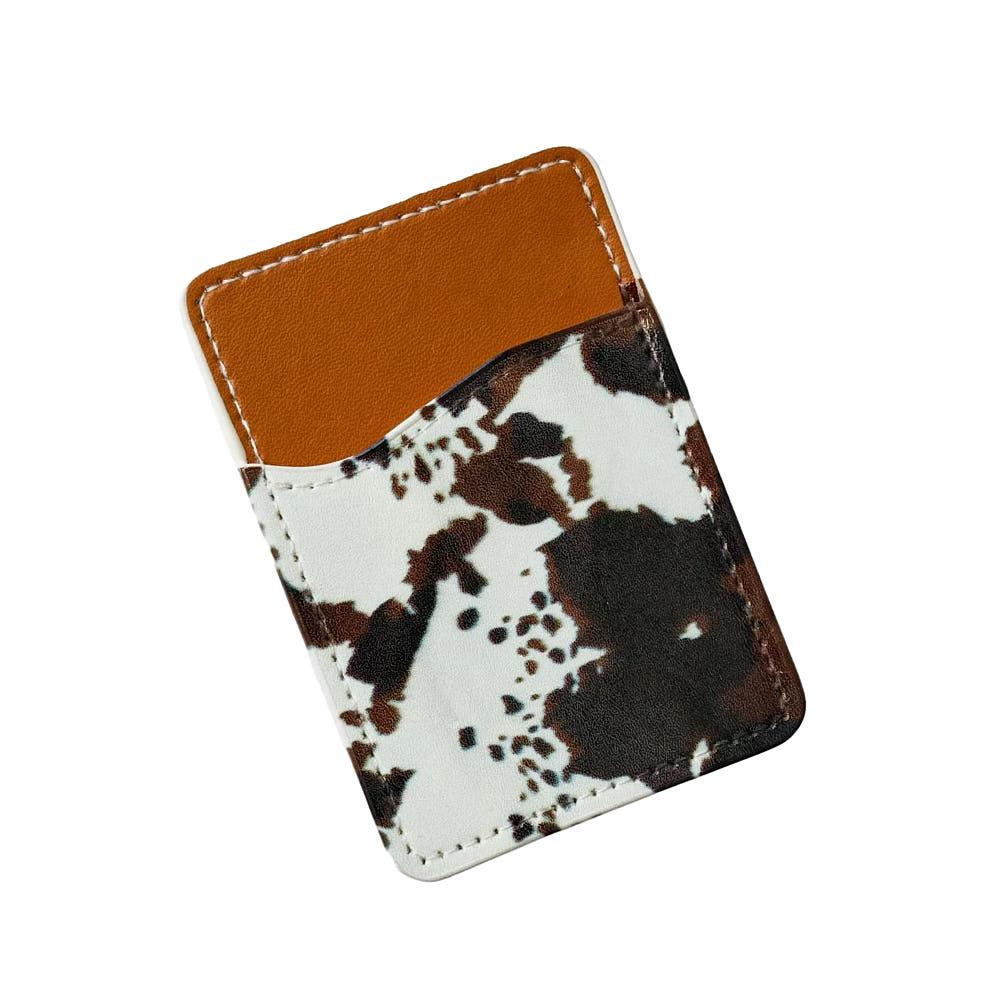 The Front Porch Label Brown Cowhide Phone Pocket