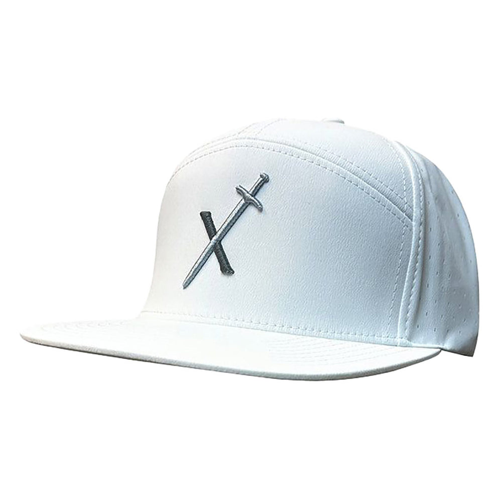 Fast Back White Excalibur Logo Cap
