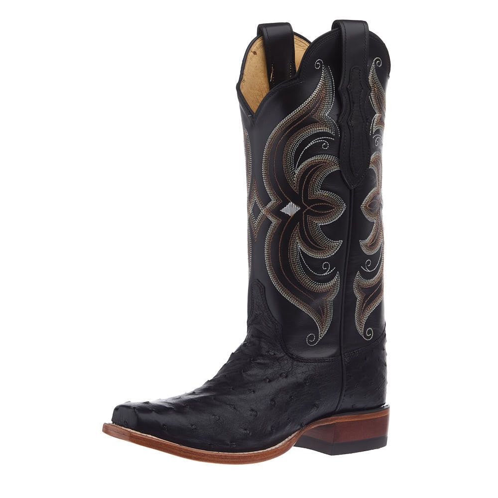 Justin Boot Company Women's Black Full Quill Vamp 13in Black Cowhide T
