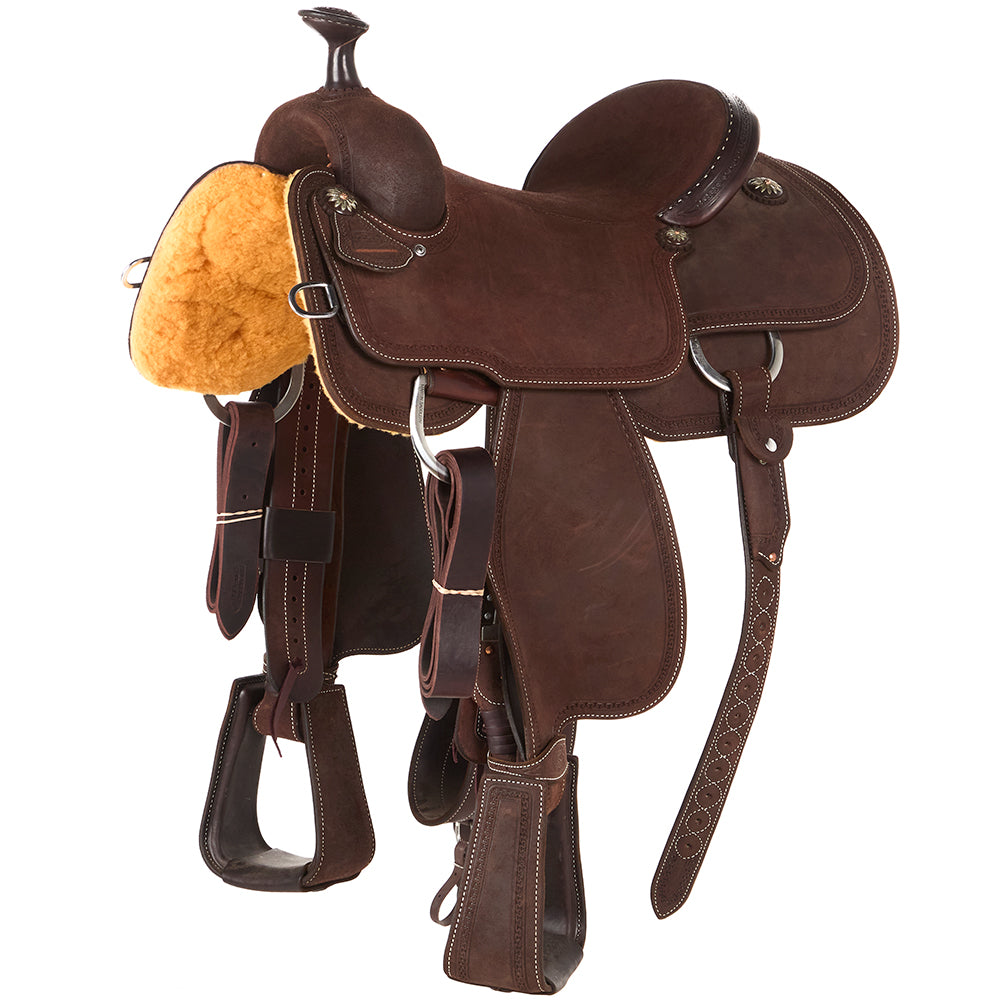 Martin Saddlery 14.5in Roughout with Full Border Team Roper