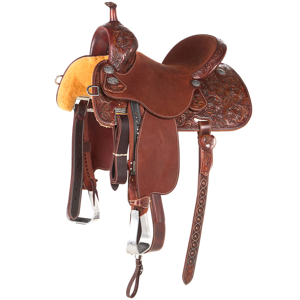Martin Saddlery 1/2 Tool Mountain Daisy Weathered Antique Stingray Bar