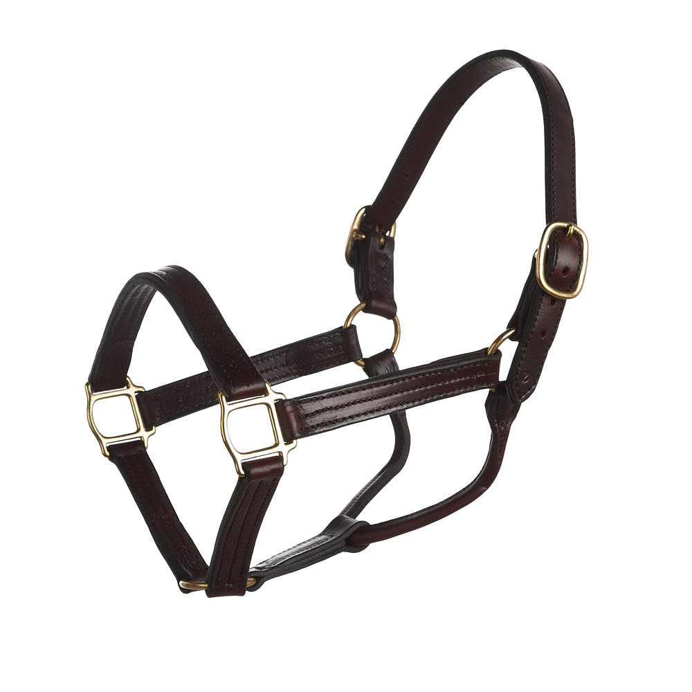 NRS Tack Triple Stitched 1 1/8in Track Halter w/ Fixed Chin