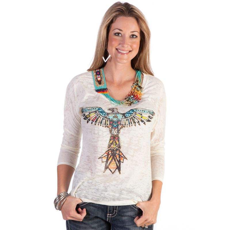 Wrangler Women's Ivory and Aztec Thunderbird Wrangler Shirt