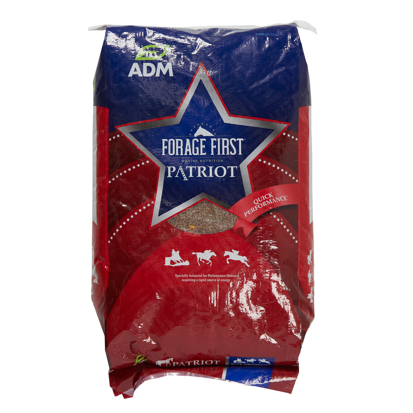 Adm Animal Nutrition Patriot Quick Performance Horse Feed 50lb Bag