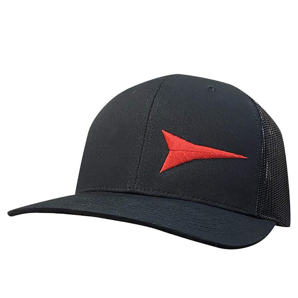 Fast Back Black Cap with Red Rocket Patch