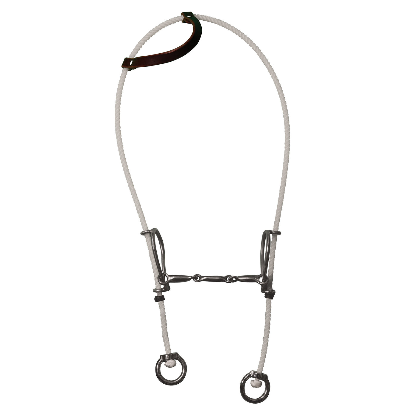 Professionals Choice Rope Headstall 3 Piece Snaffle Gag Bit