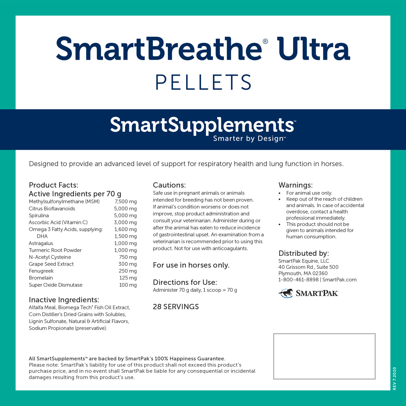 Smartequine SmartBreathe Ultra Pellets 4.4 lb Bag