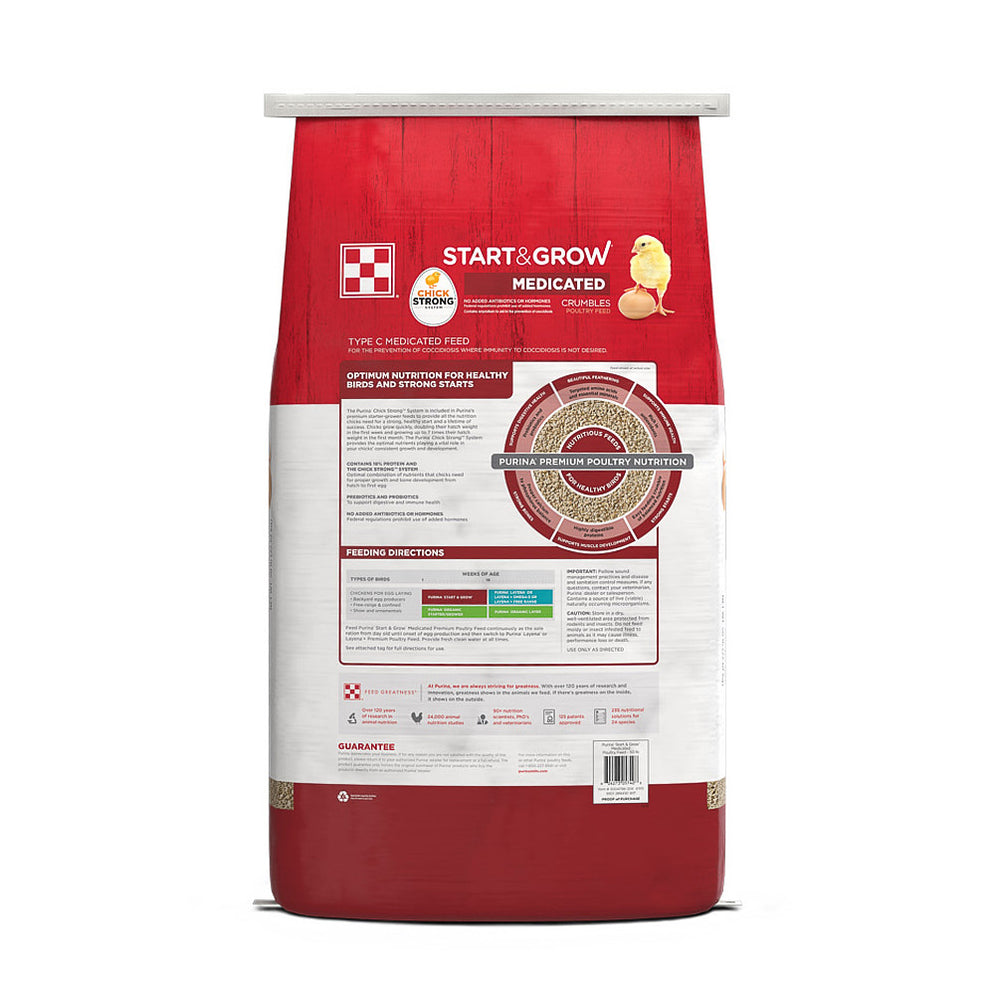 Purina Animal Nutrition Start N Grow w/AMP .0125 Crumbles 50lb Bag Pou