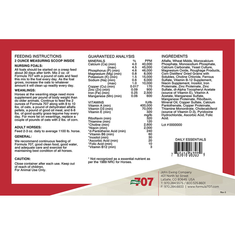 Formula 707 LifeCare Daily Essentials 12lb