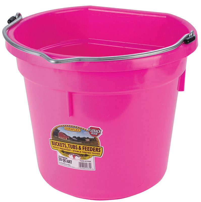 Little Giant 20 Quart Hot Pink Flat Back Plastic Bucket