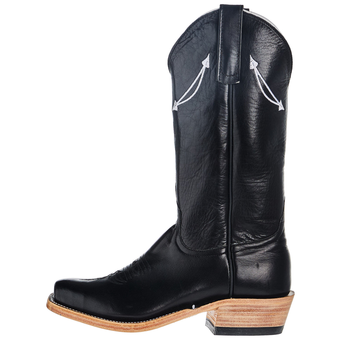 Anderson Bean Women`s AB Black Sleek Buffalo Vamp Matching 12In Top Bo