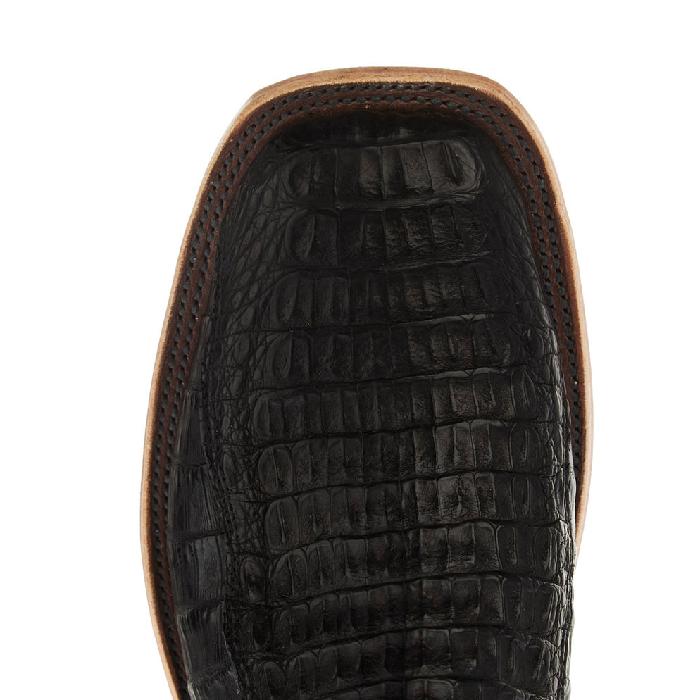 Anderson Bean Men`s Black Hornback Caiman Vamp 13In Gunmetal Kidskin T