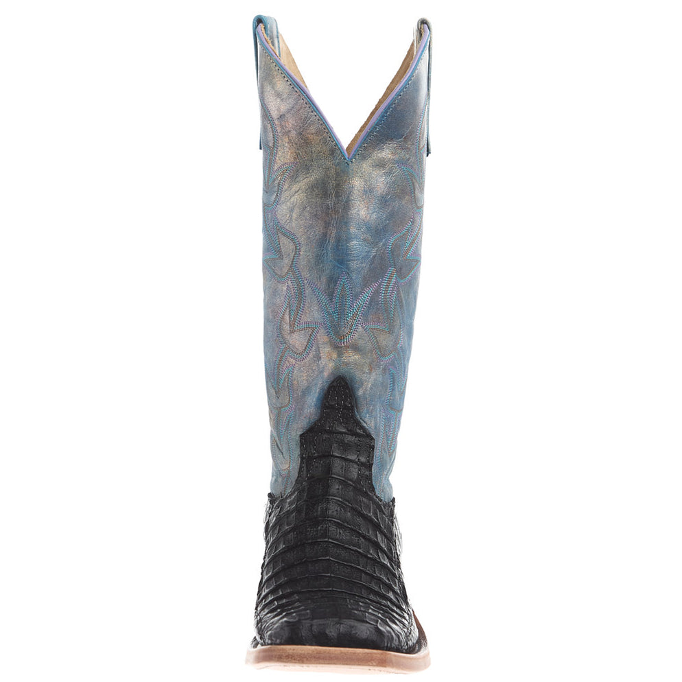 Anderson Bean Women's Black Lux Hornback Caiman Vamp 13In Riviera Petr