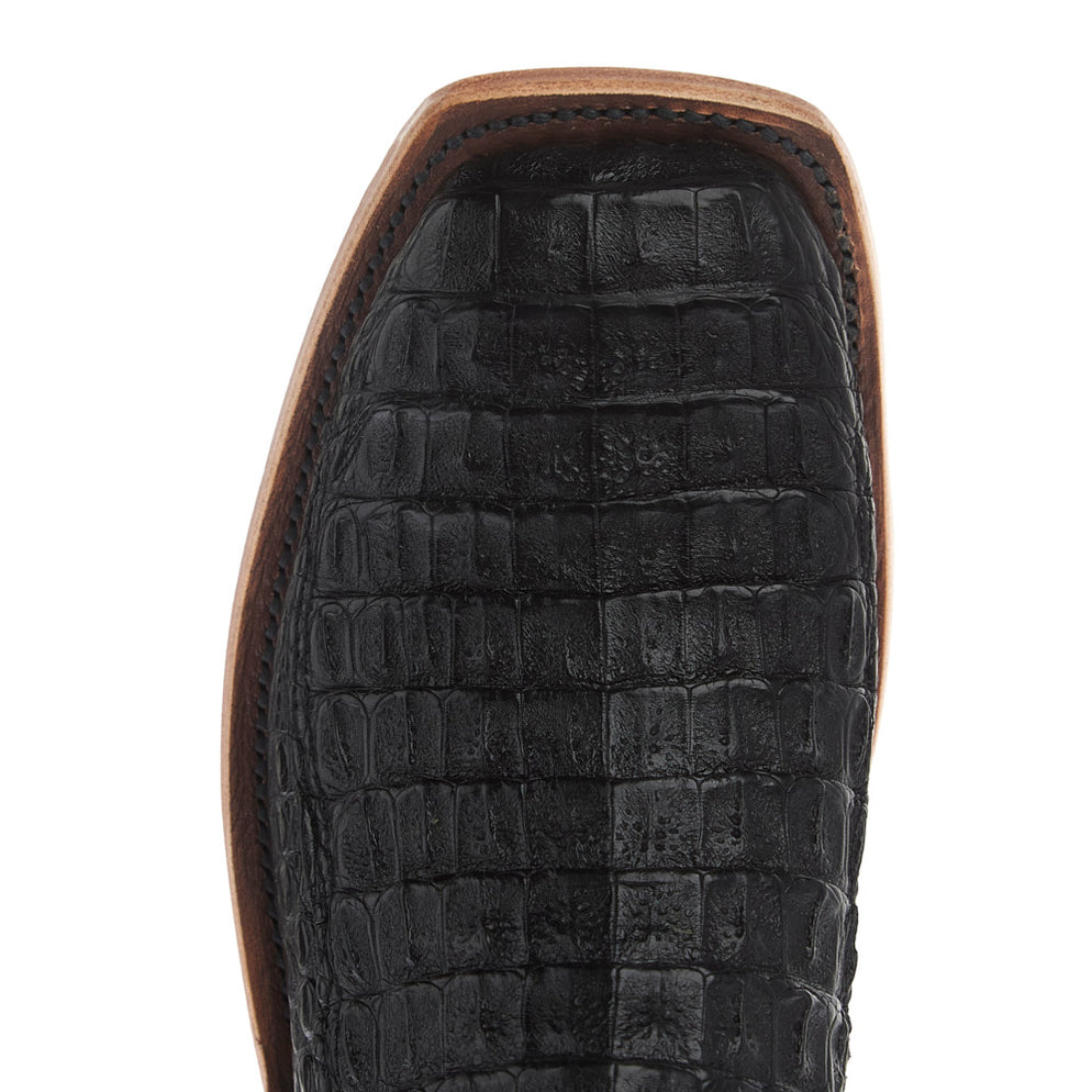 Anderson Bean Women's Black Lux Hornback Caiman Vamp 13In Riviera Petr