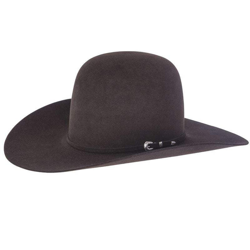Rodeo King 10X Black Open Crown Felt Cowboy Hat