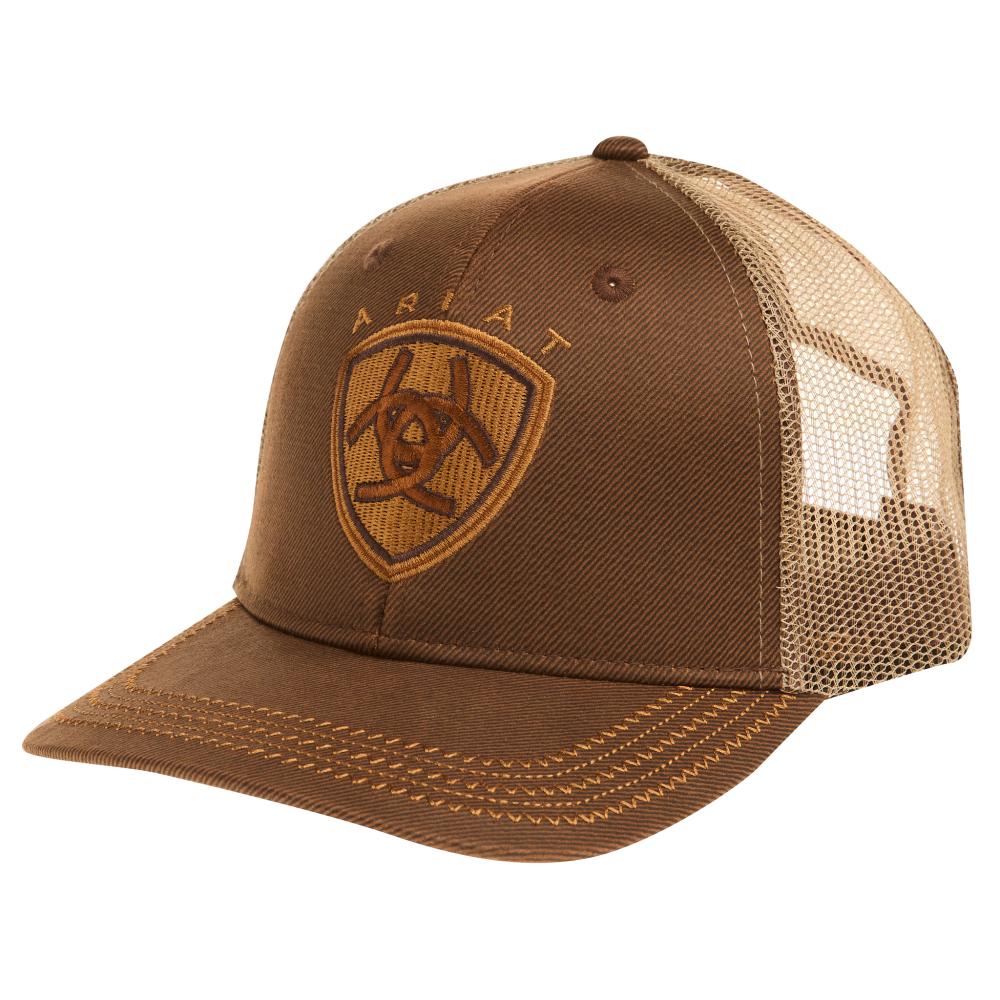 Ariat Men's Oilskin Brown Mesh Cap
