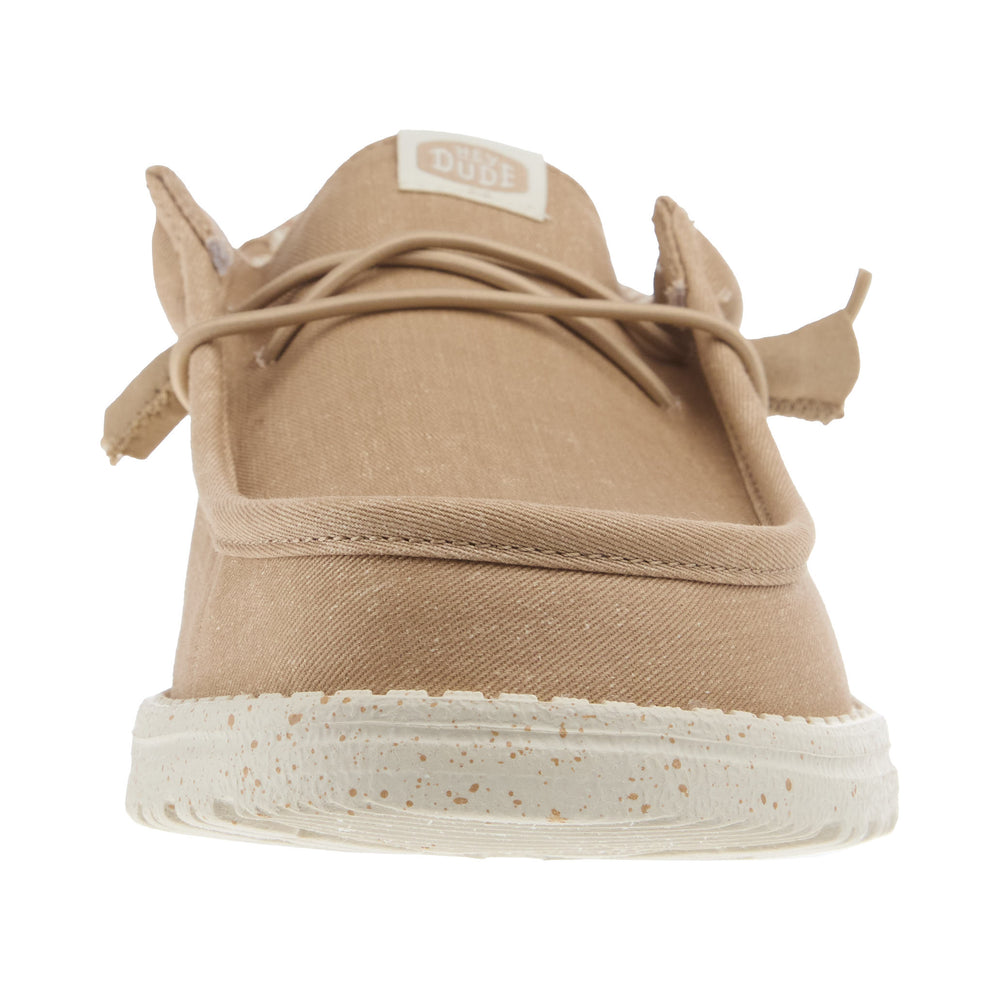 Hey Dude Mens Wally Canvas Tan Casual Shoe