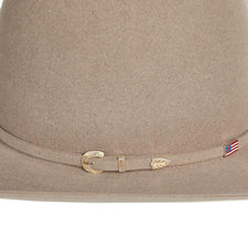 American Hats 40X Natural 4 1/4in Brim Open Crown Felt Cowboy Hat — NRS