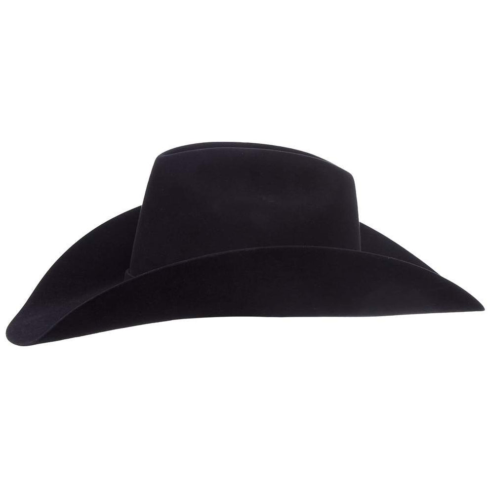 American Hats AHC 40X Rancher Crease Black Self Band 4 1/2in. Brim Fel