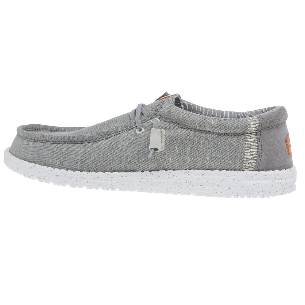 Hey Dude Men`s Wally Elevated Basic Grey Casual Shoe