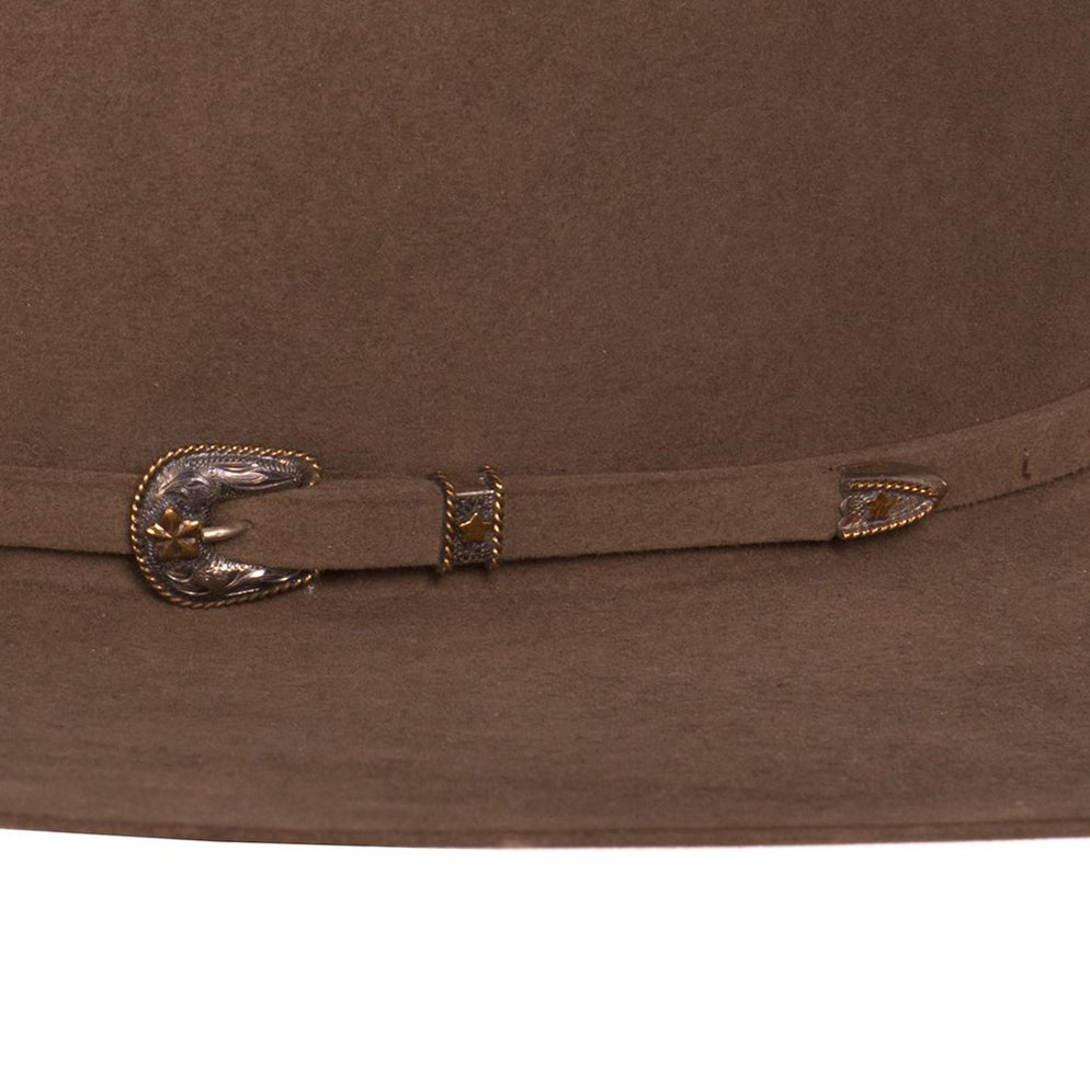 American Hats 500X Pecan 4 /4in. Brim Open Crown Felt Cowboy Hat