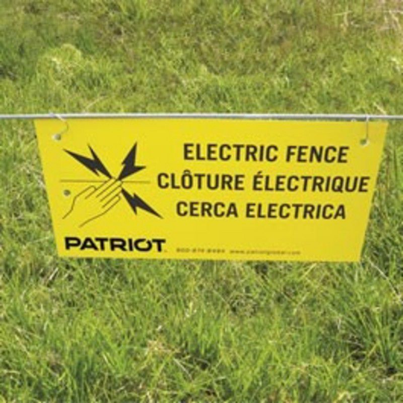 Patriot Fencing Warning Sign