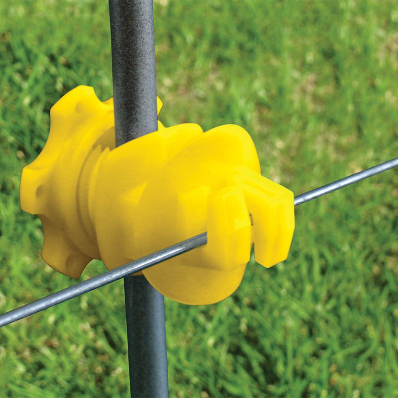 Patriot Fencing Rod Post Insulator Yellow 25/pk