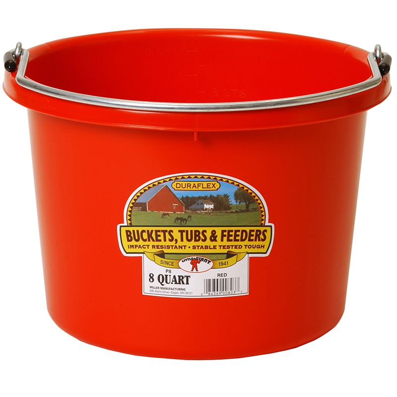 Little Giant 8 Quart Red Plastic Bucket