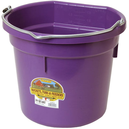 Little Giant 20 Quart Purple Flat Back Plastic Bucket