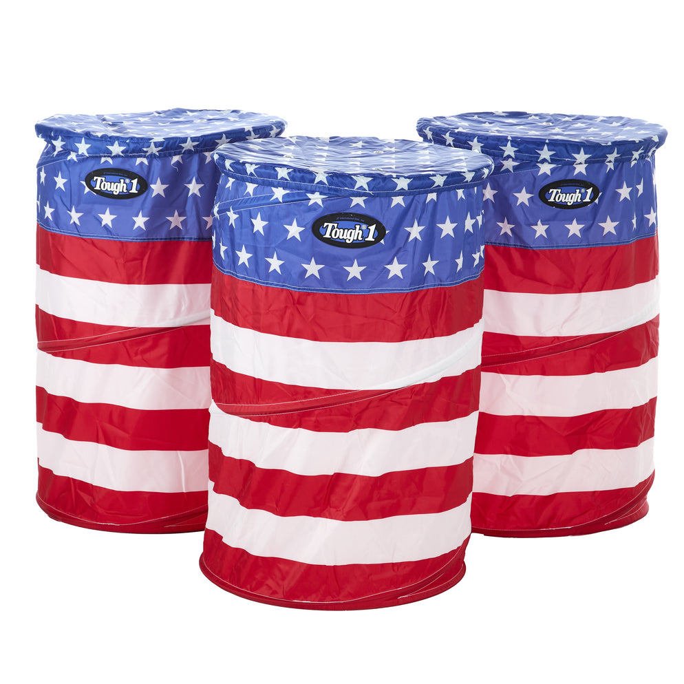 Tough 1 Stars and Stripes Perfect Turn Pop Up Barrels