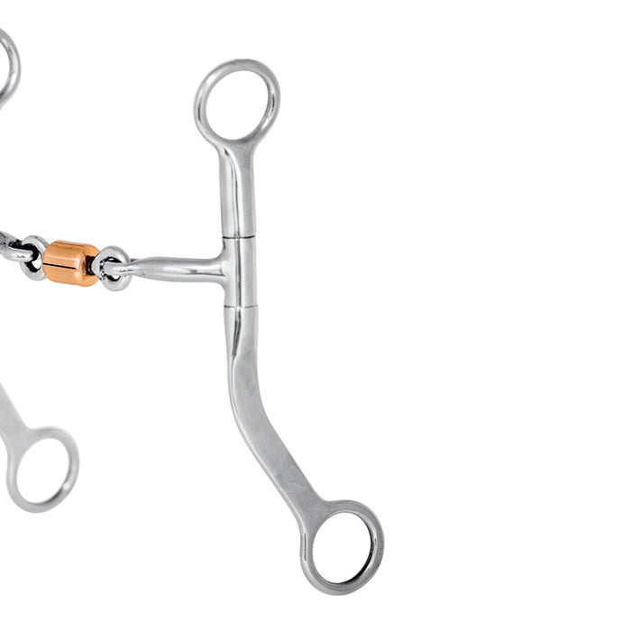 Cowboy Tack Performer Dogbone Flat Swivel Shank Bit w/Copper Roller