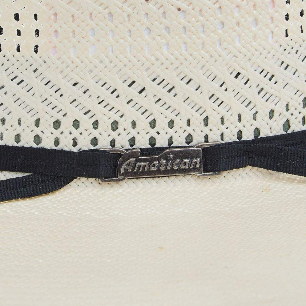 American Hats AHC 7400 Triple Vent Fancy Ivory 4 1/2in. Brim Open Crow