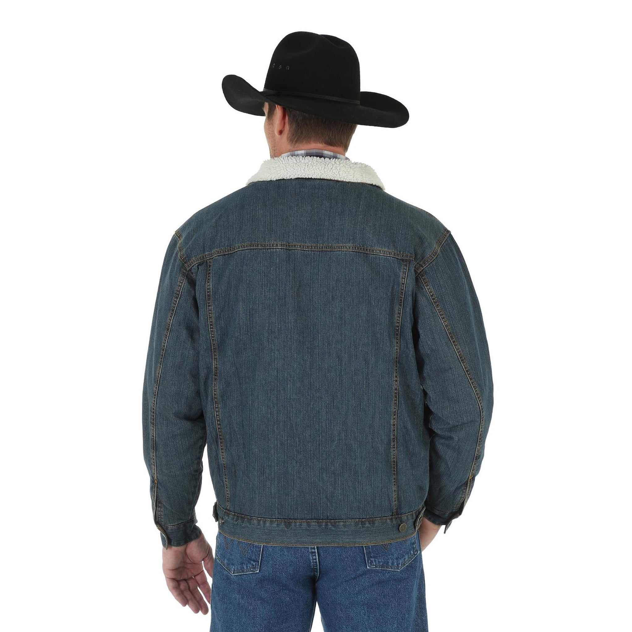 Wrangler Men's Cowboy Cut Western Lined Denim Jacket