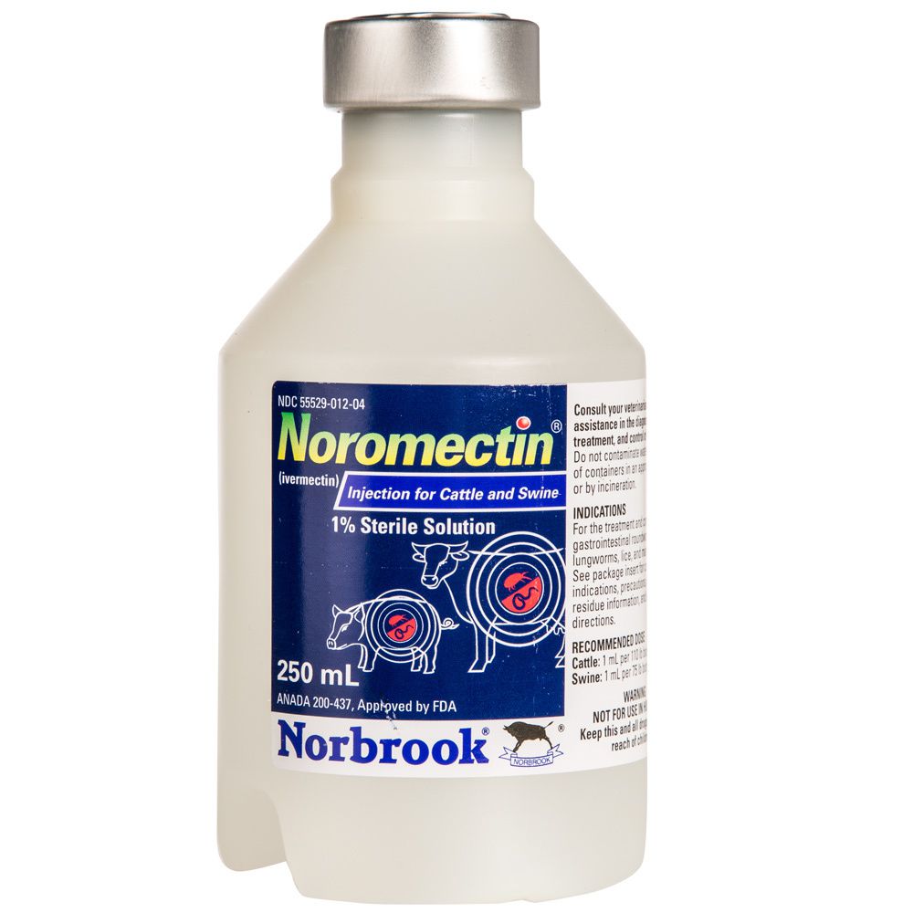 Norbrook Noromectin 1% Injection for Cattle & Swine 250mL