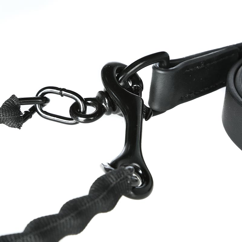 Weaver Livestock Leather Brahma Webb Covered Chain Cattle Lead Black