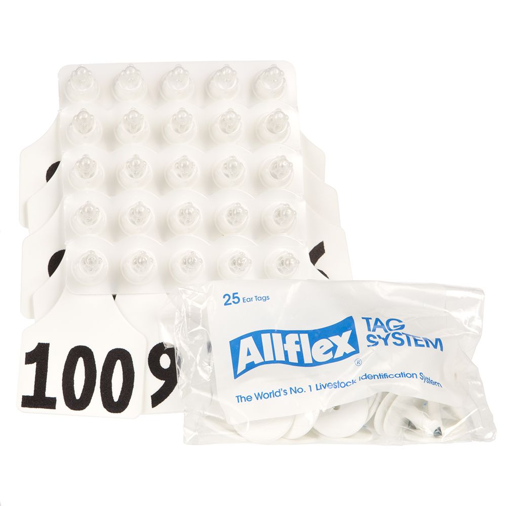 Merck Animal Health Allflex Large White 76-100 Cattle Ear Tags